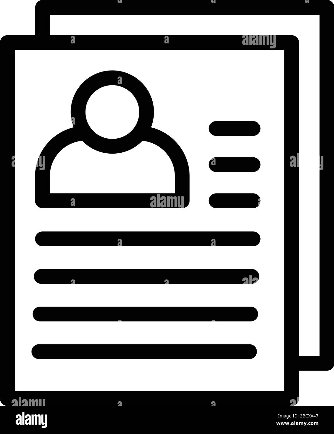Statistic cv paper icon, outline style Stock Vector Image & Art - Alamy