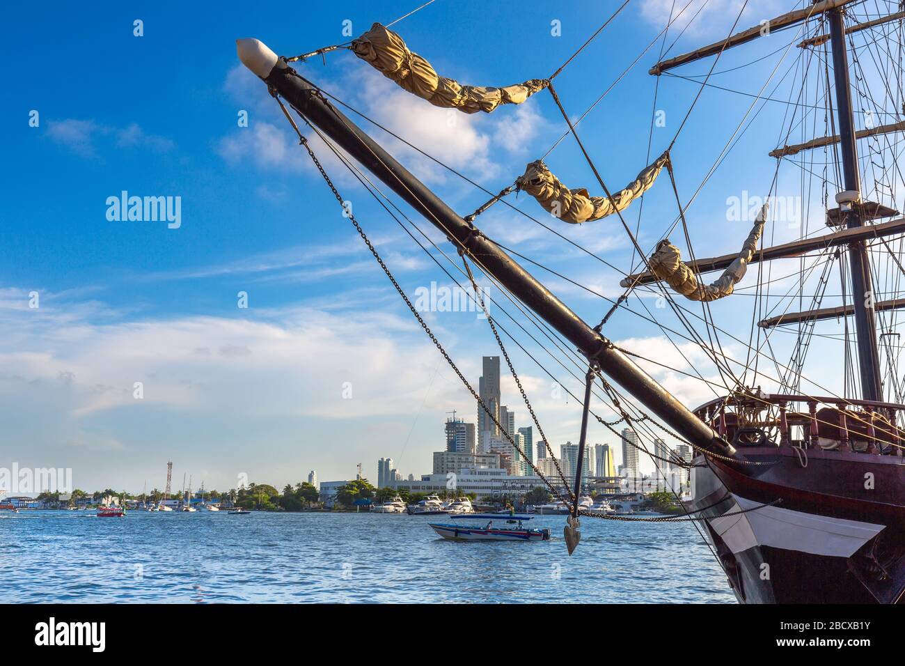 Cartagena, Colombia – 16 February, 2020: Scenic Cartagena bay ...