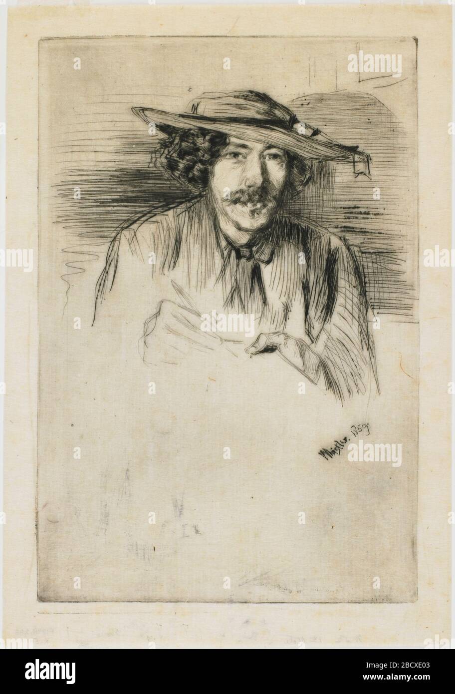 Whistler with a hat. Francis Seymour Haden (1818 - 1910)H. Wunderlich ...