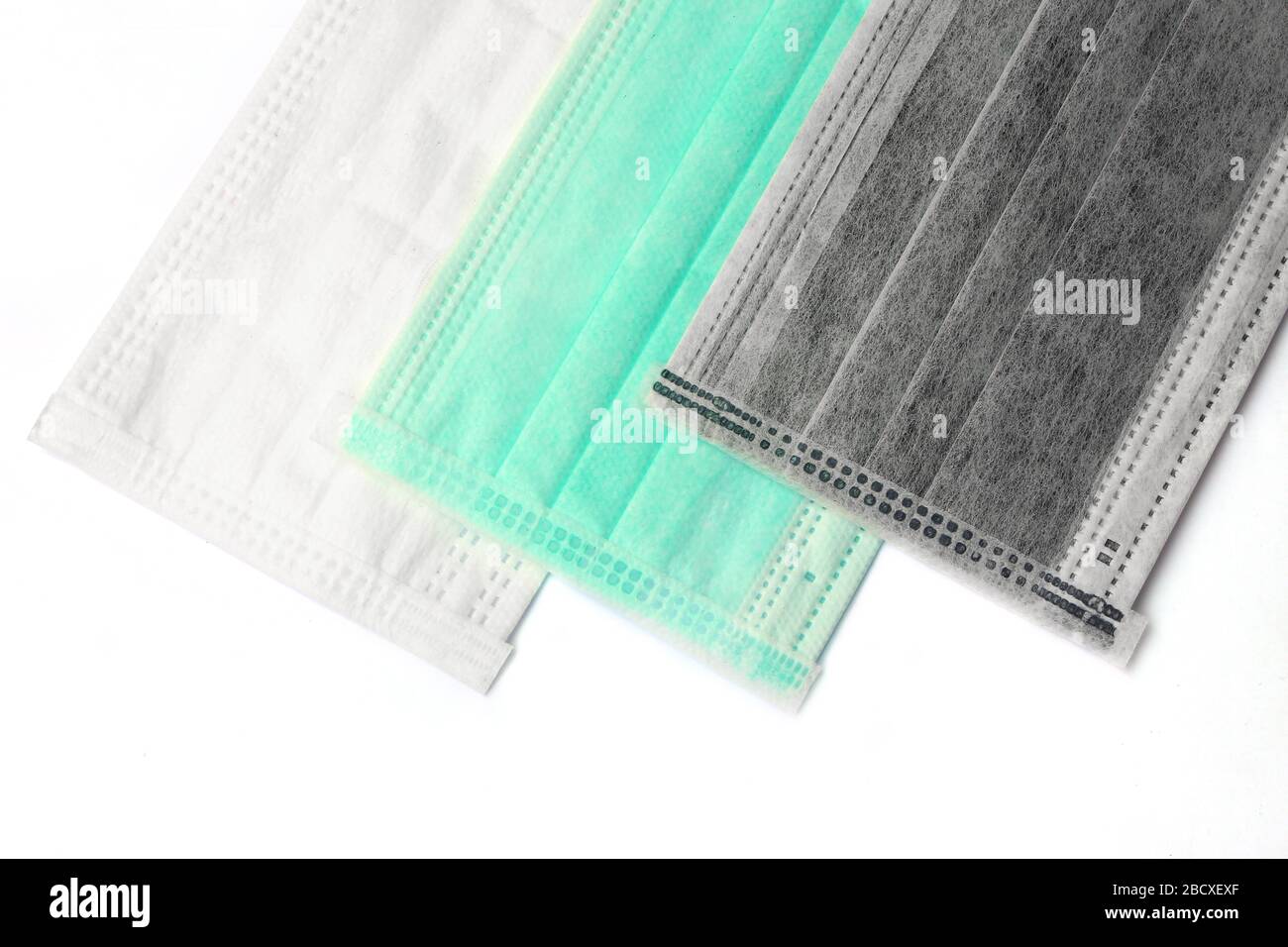 hygienic mask for prevent pollution and virus isolated on white ...