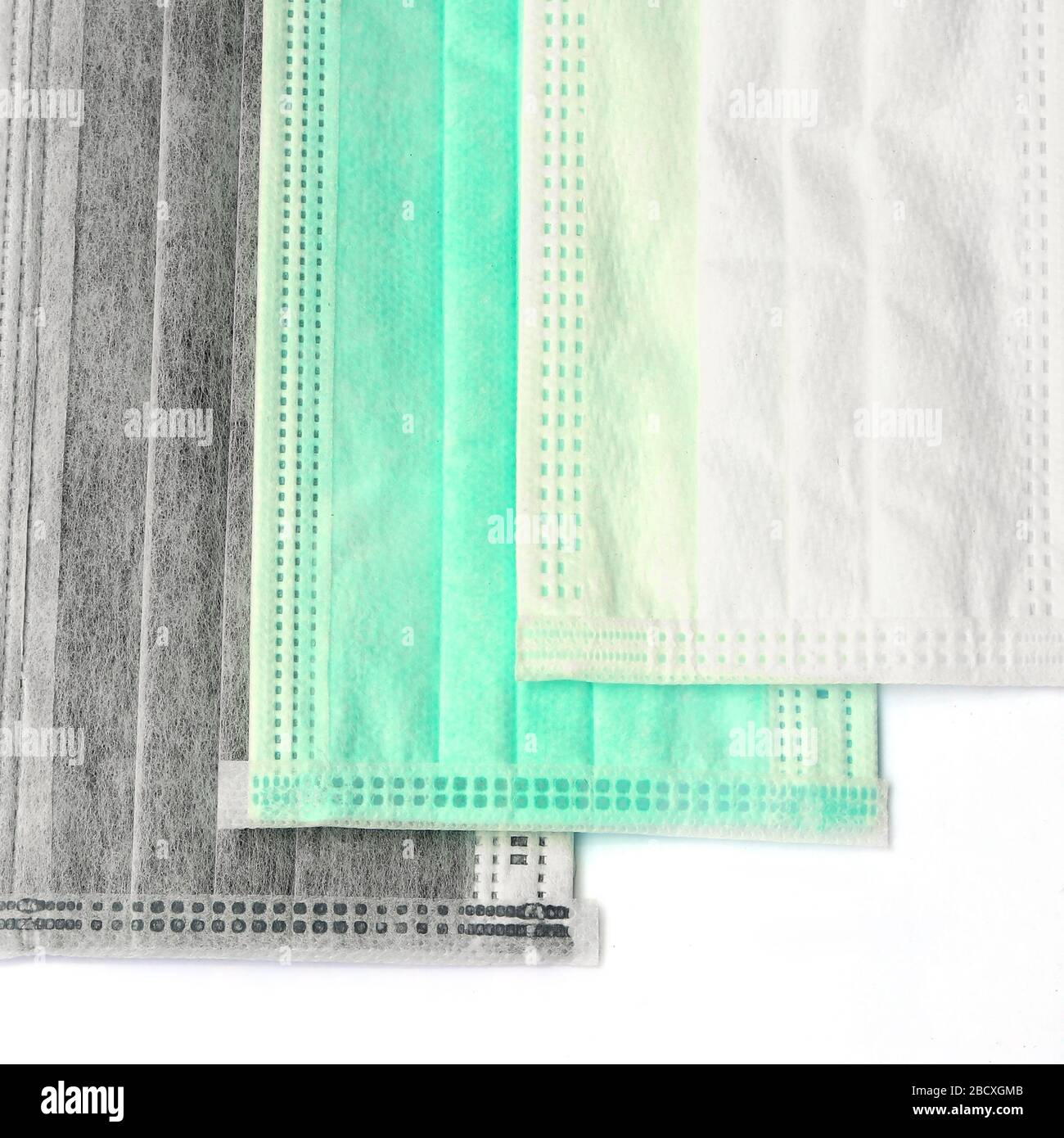 hygienic mask for prevent pollution and virus isolated on white ...