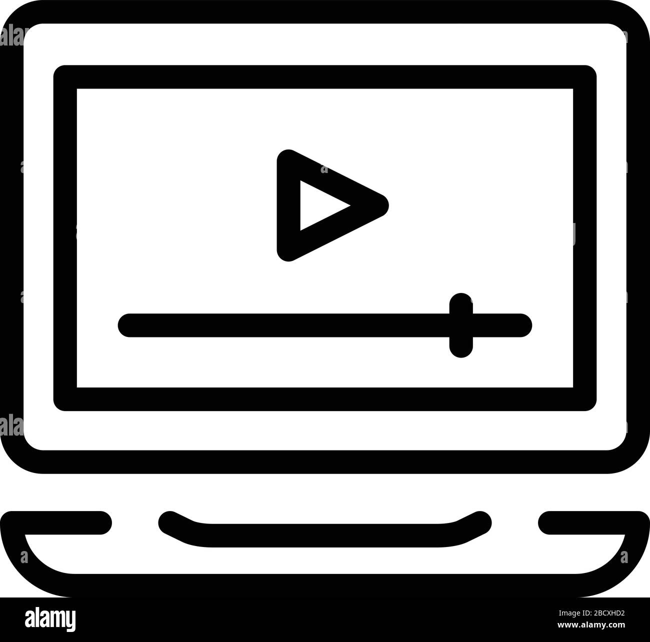 Online video player icon, outline style Stock Vector Image & Art - Alamy