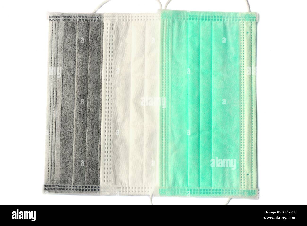 hygienic mask for prevent pollution and virus isolated on white ...