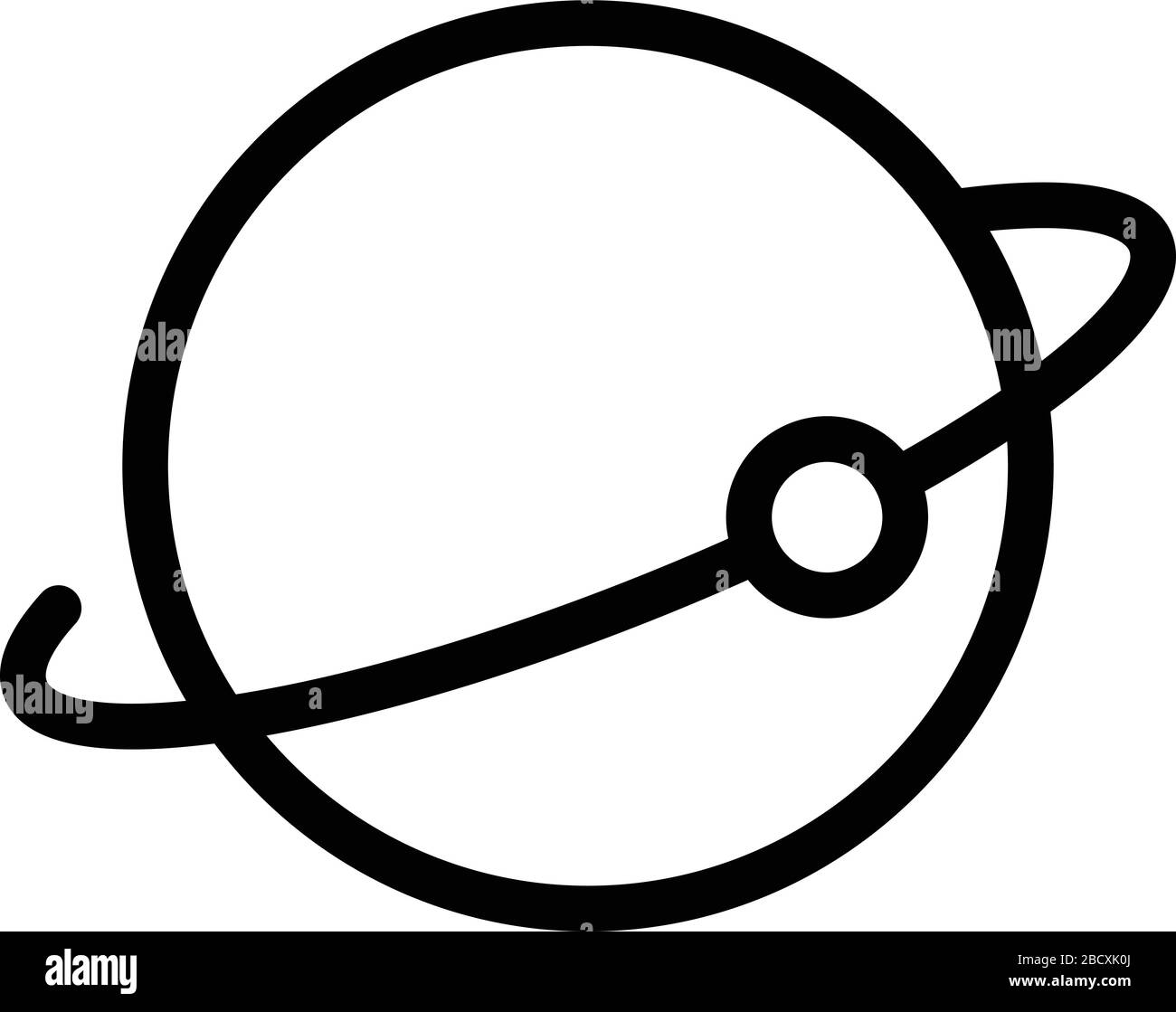 Planet moon gravity icon, outline style Stock Vector Image & Art - Alamy