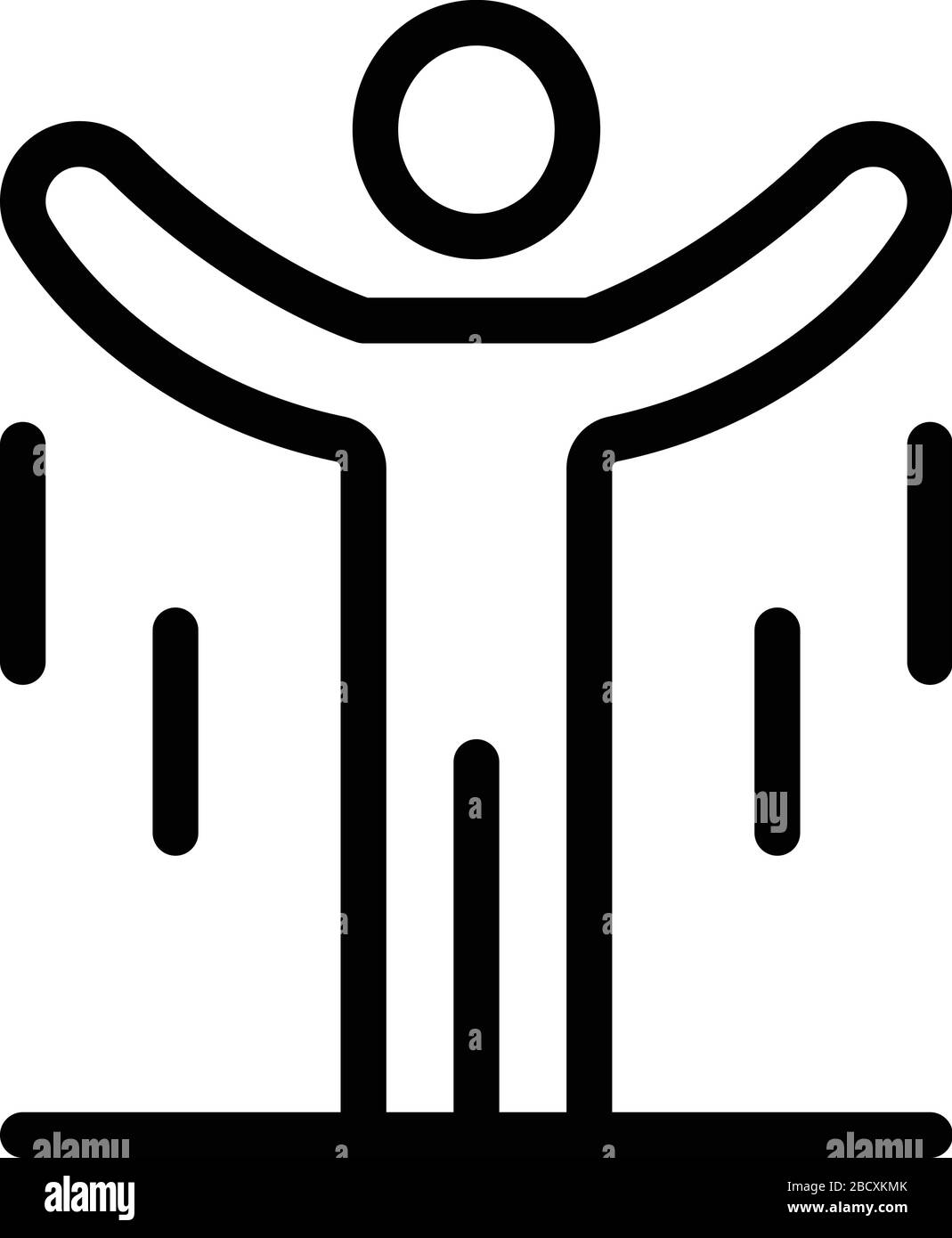 Falling person icon outline Black and White Stock Photos & Images - Alamy