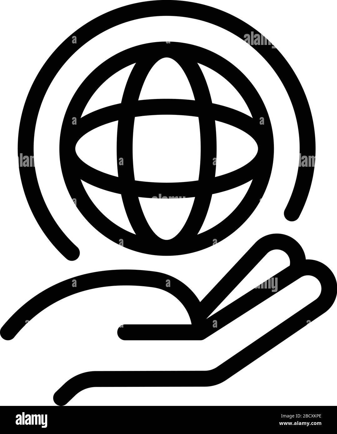 Keep Earth gravity icon, outline style Stock Vector Image & Art - Alamy