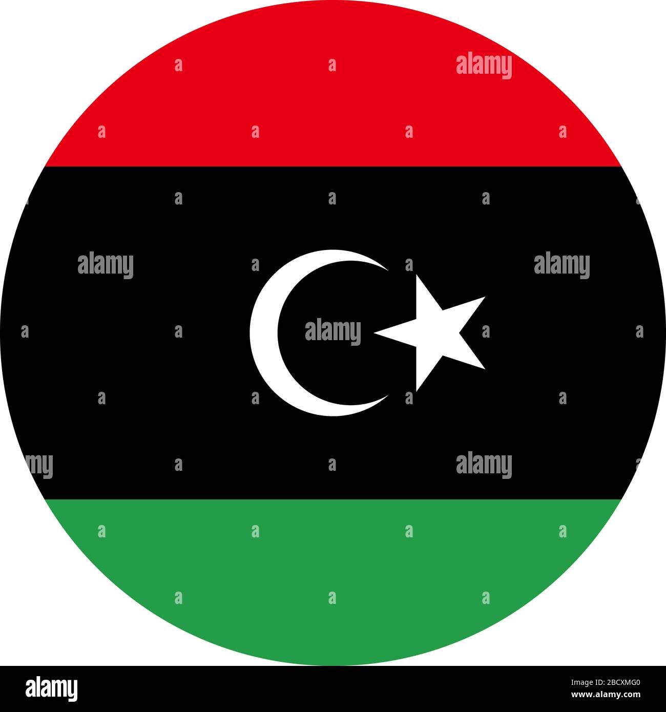 Libya round flag icon vector illustration. Perfect for Sticker, sign ...