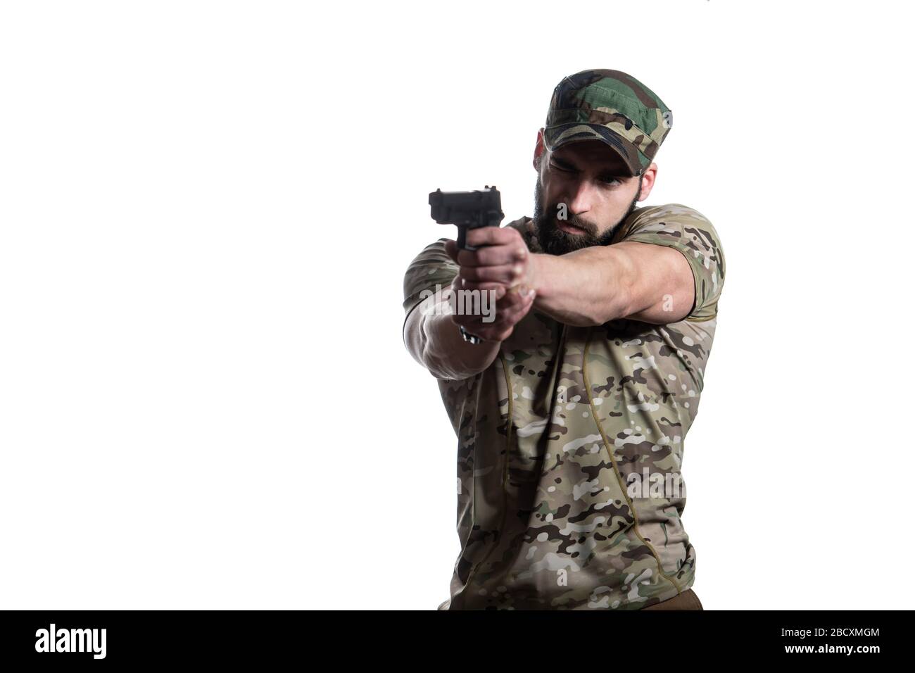 American Marine Corps Special Operations Modern Warfare Soldier With ...