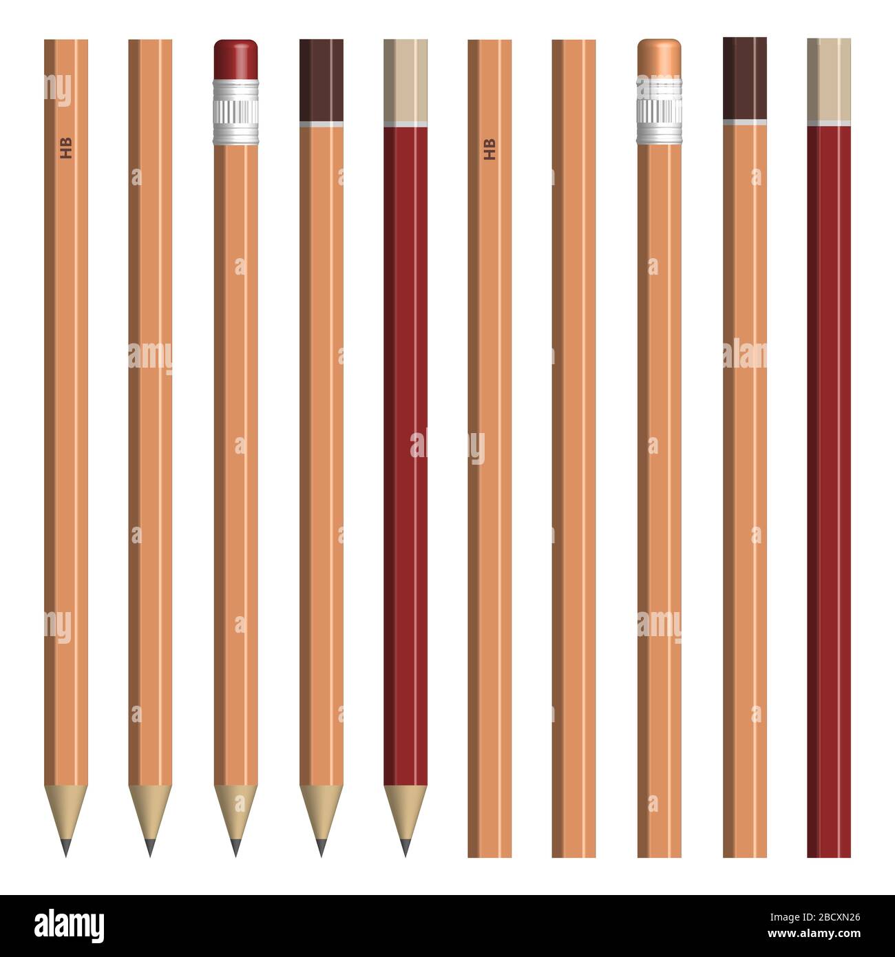Vector illustration single colored pencil hi-res stock photography and ...