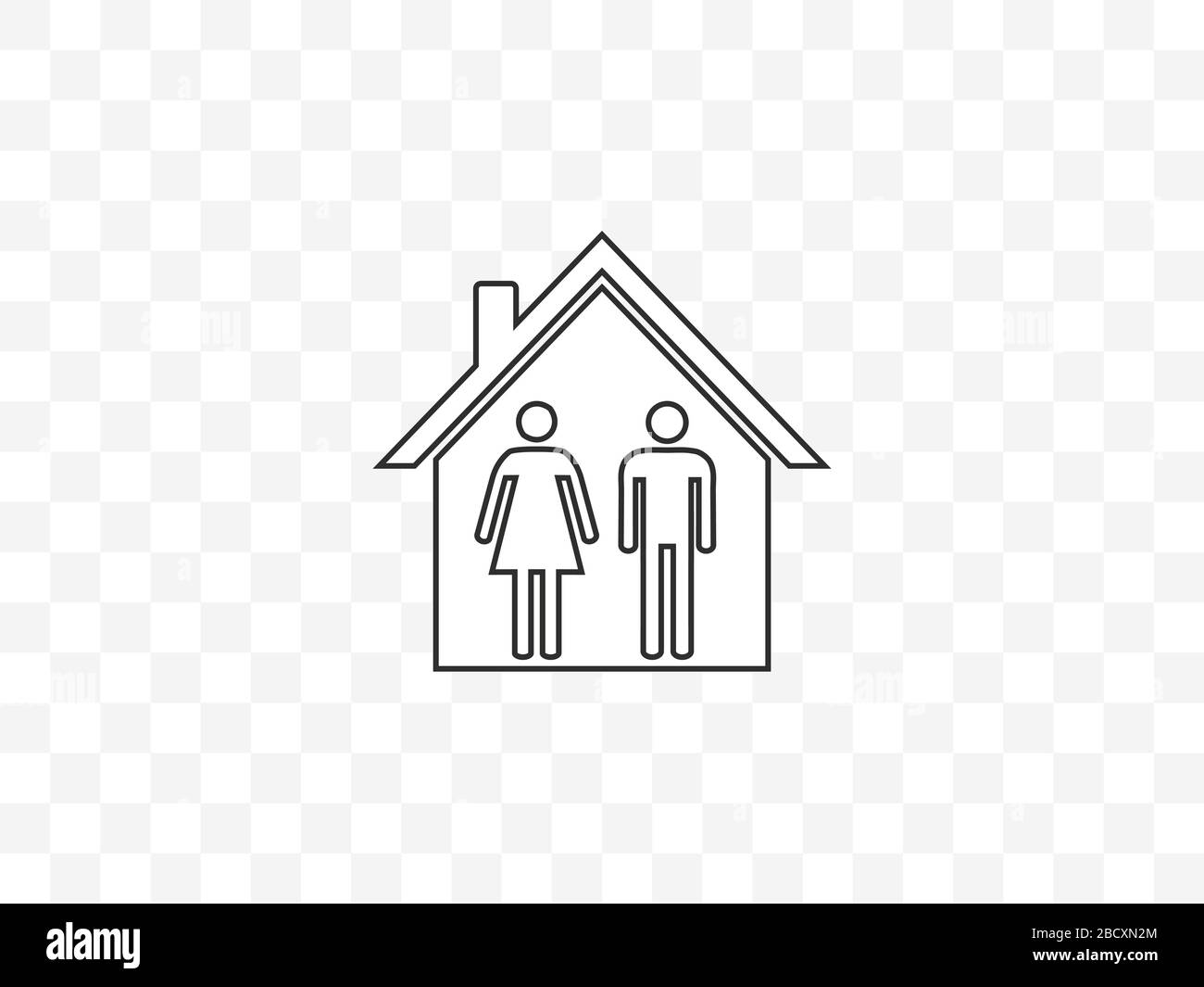 Stay home icon. Vector illustration, flat design Stock Vector Image ...