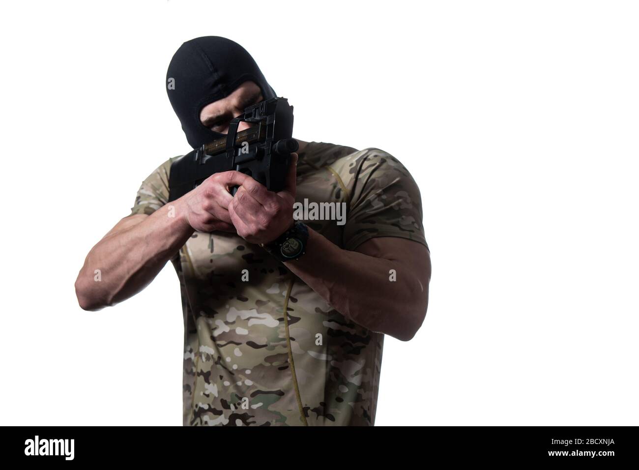 American Marine Corps Special Operations Modern Warfare Soldier With ...