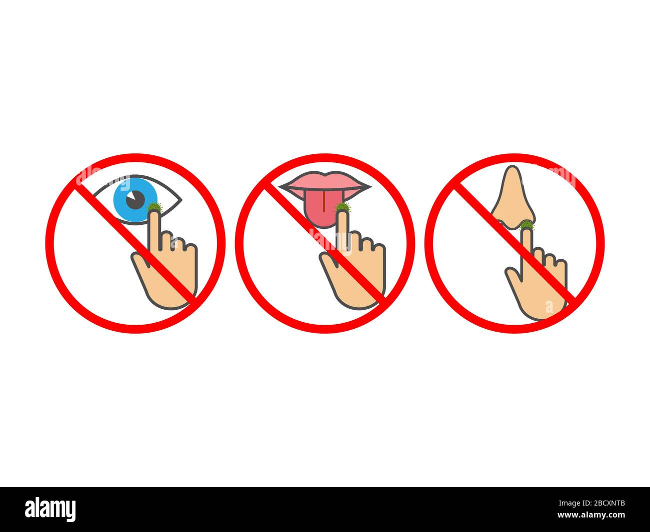 Avoid touching your face. Vector illustration, flat design Stock Vector ...