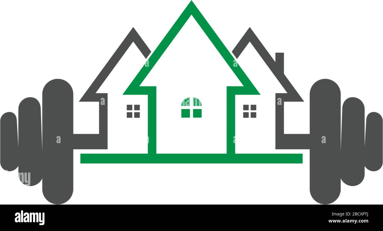 fitness house logo icon illustration Stock Vector Image & Art - Alamy