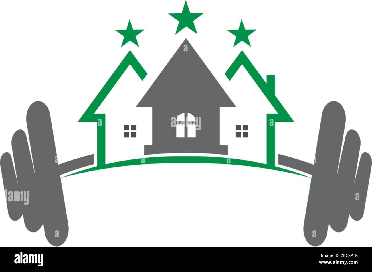 fitness house logo icon illustration Stock Vector Image & Art - Alamy