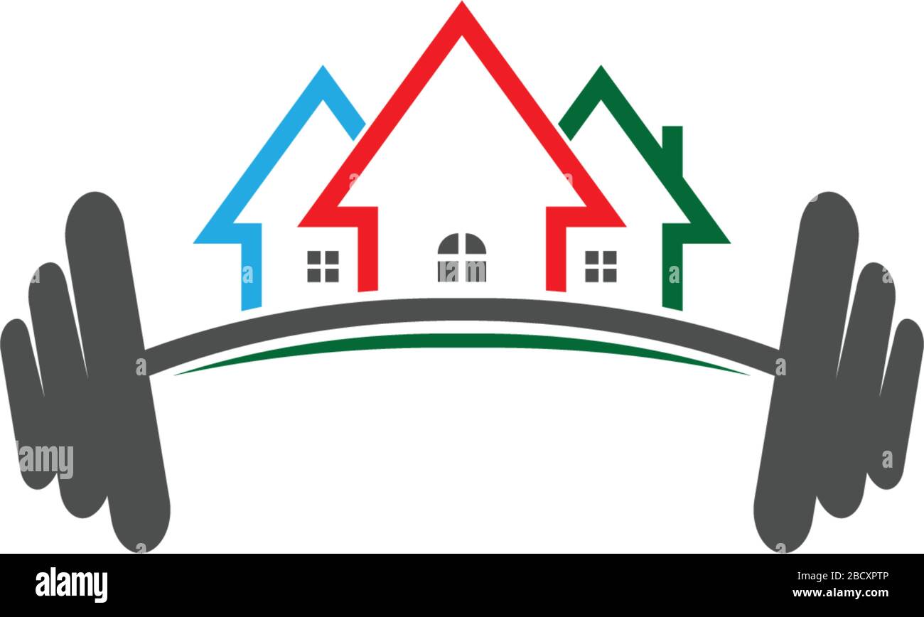 fitness house logo icon illustration Stock Vector Image & Art - Alamy