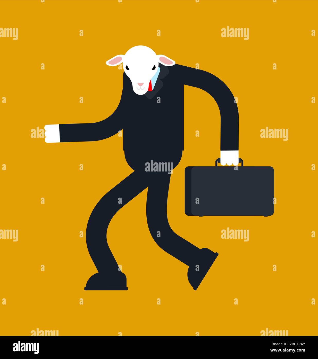 Sheep businessman isolated. Boss ewe. Business vector illustration ...