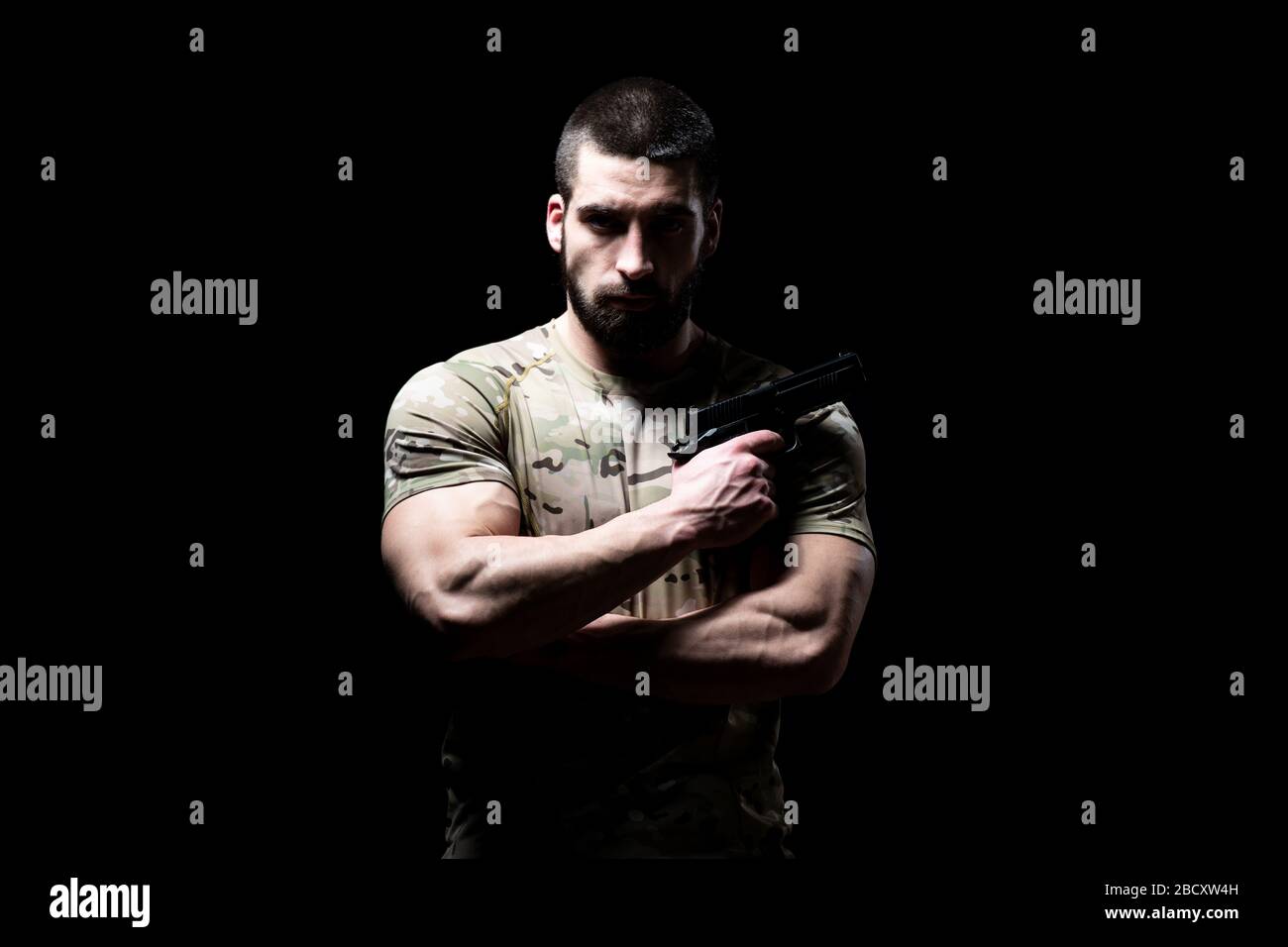 American Marine Corps Special Operations Modern Warfare Soldier With ...