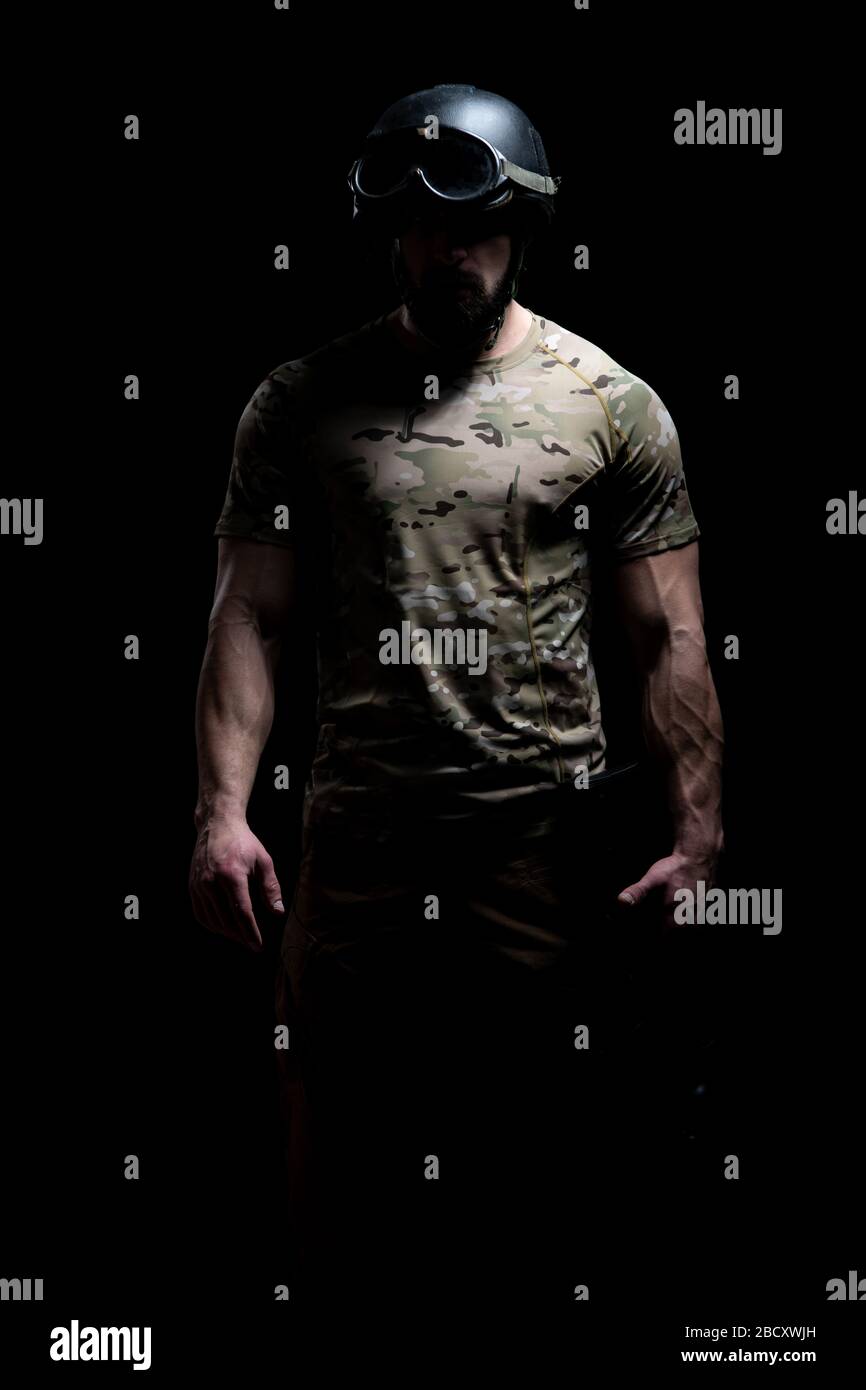 American Marine Corps Special Operations Modern Warfare Soldier With ...