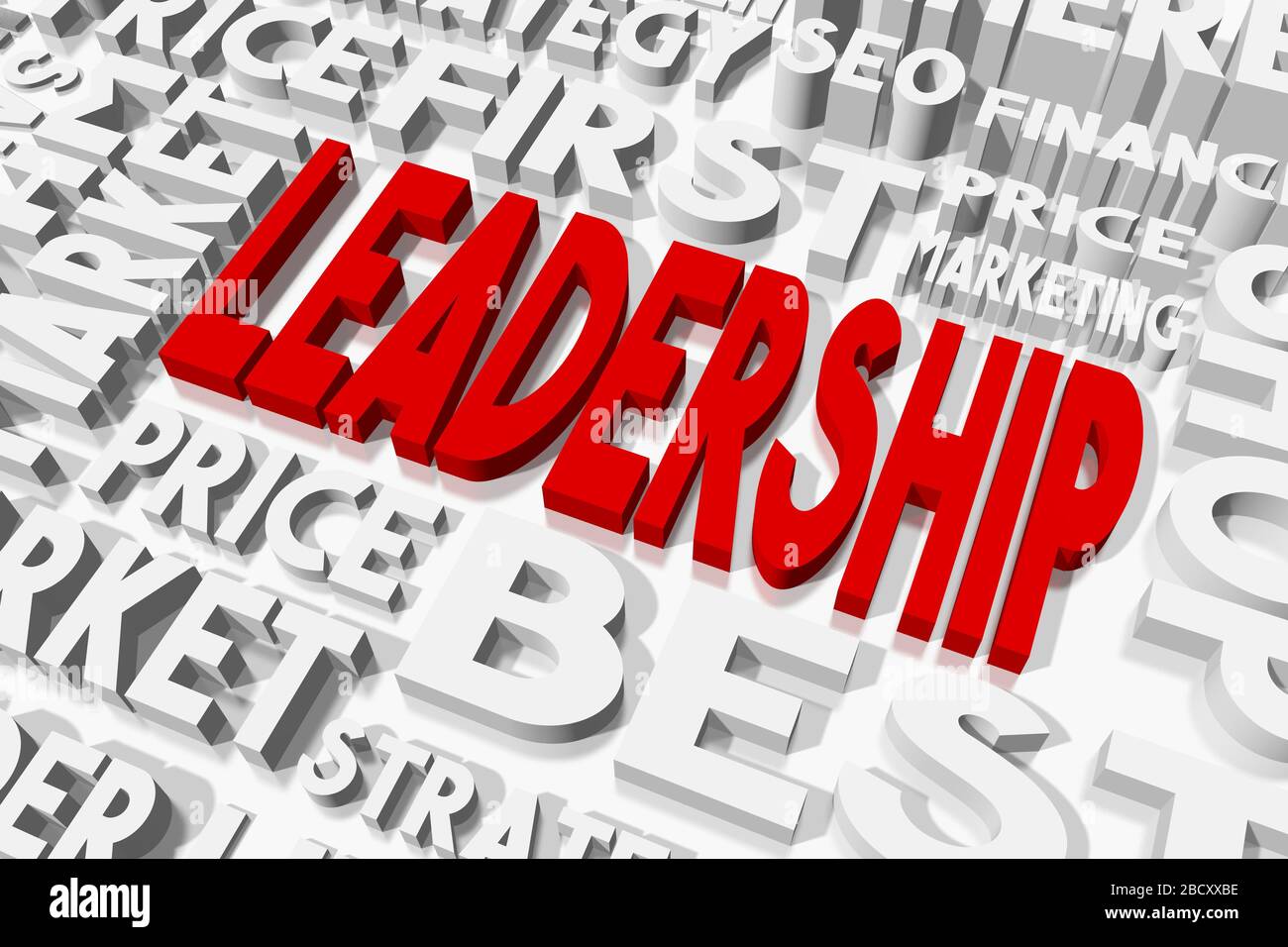3D typographical illustration - Leadership Stock Photo - Alamy