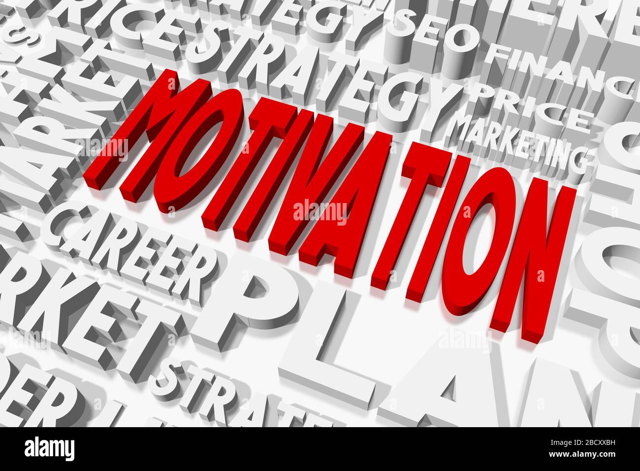 3D typographical illustration - Motivation concept Stock Photo - Alamy
