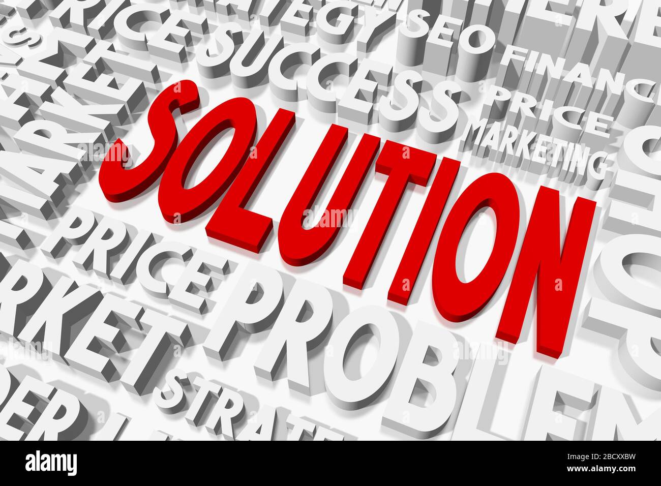 3D typographical illustration - Solution concept Stock Photo - Alamy