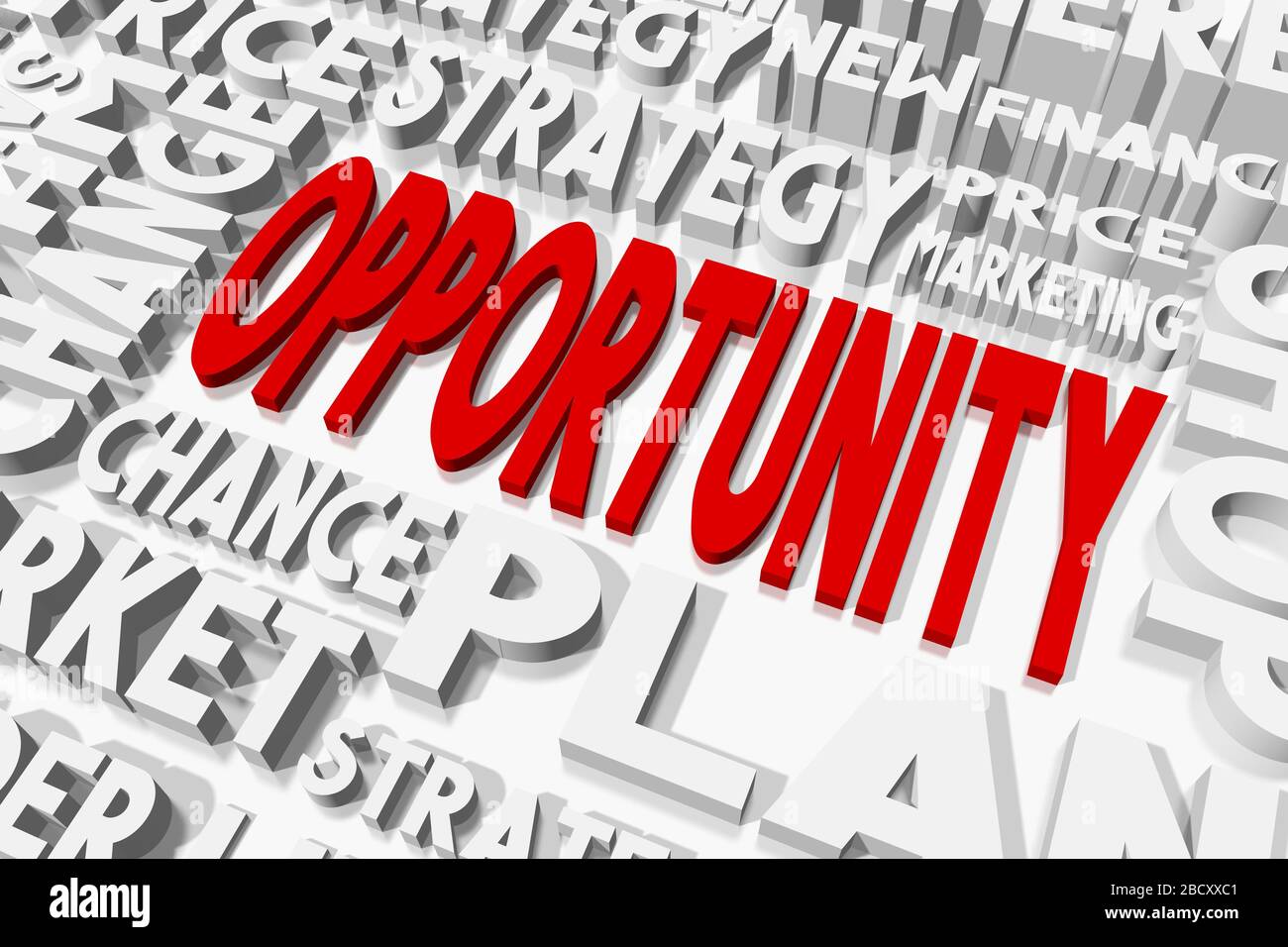 3D typographical illustration - Opportunity concept Stock Photo - Alamy