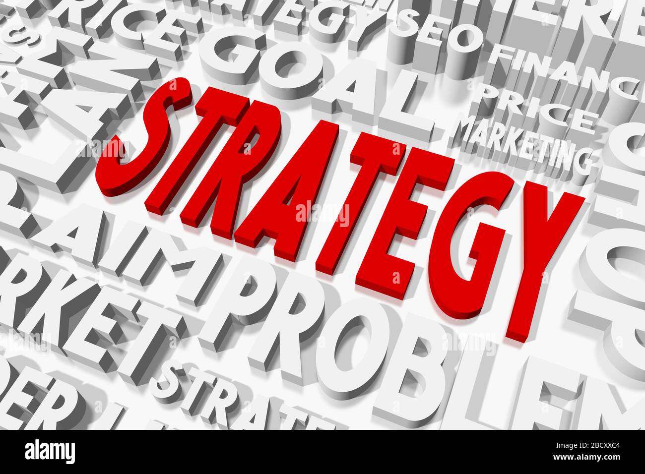 3D typographical illustration - Strategy concept Stock Photo - Alamy