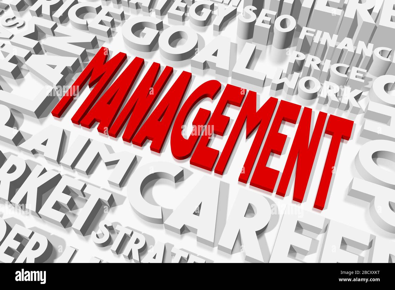 3D typographical illustration - Management concept Stock Photo - Alamy