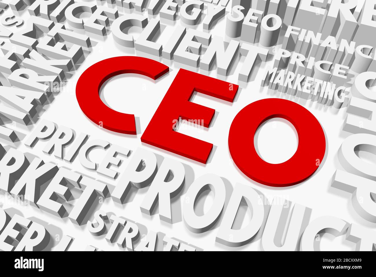 3D typographical illustration - CEO concept Stock Photo - Alamy