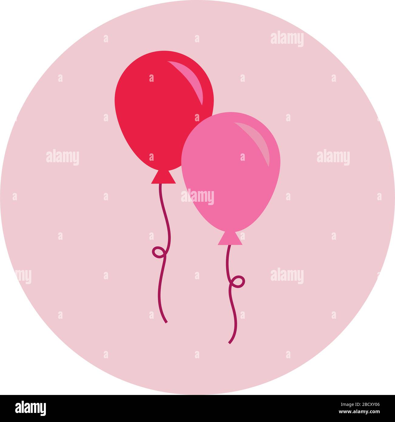 Balloons Helium Floating Block And Flat Style Icon Stock Vector Image
