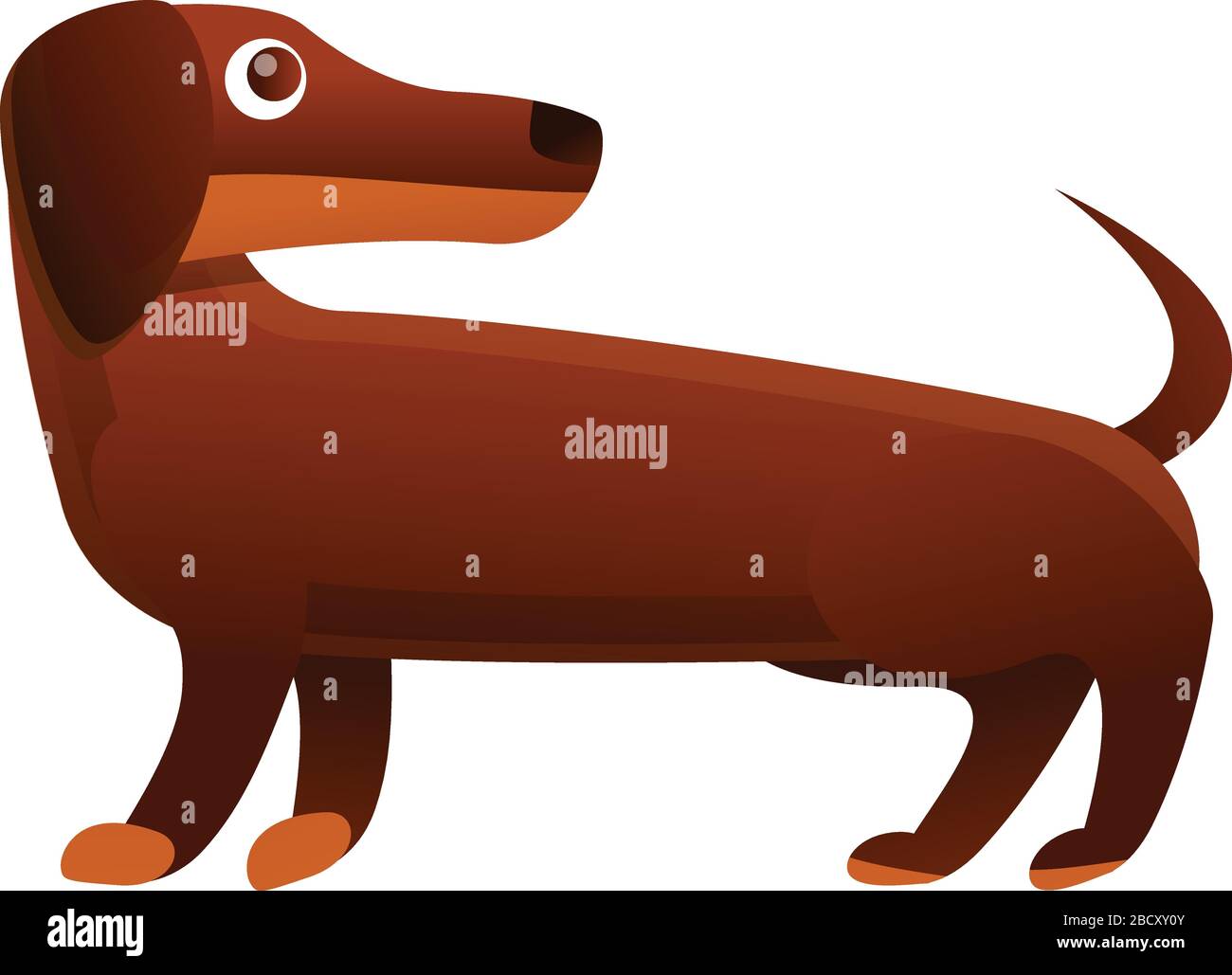 Adorable dachshund icon. Cartoon of adorable dachshund vector icon for web design isolated on ...