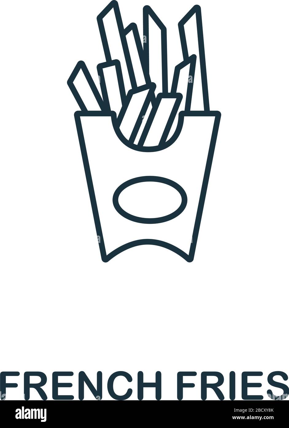 French Fries icon from fastfood collection. Simple line element French ...