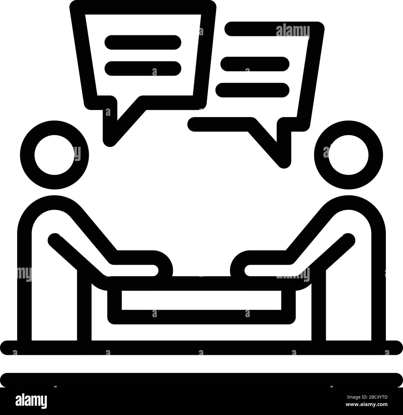 Business meeting icon, outline style Stock Vector Image & Art - Alamy