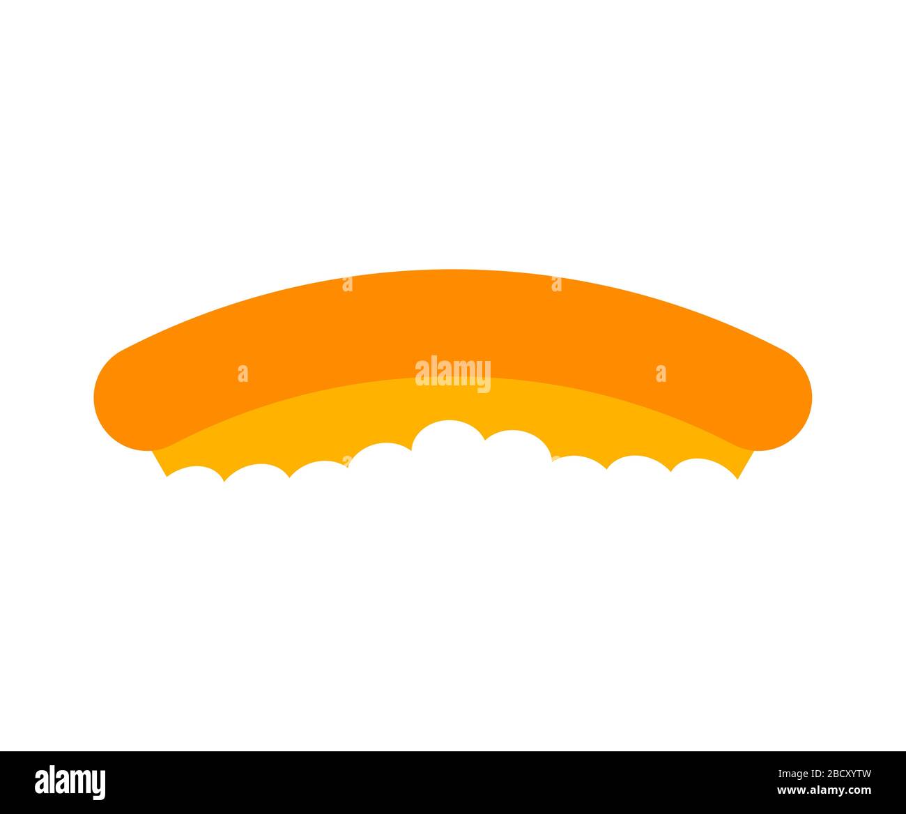 Pizza crust isolated. leftover pizza Fast food vector illustration ...