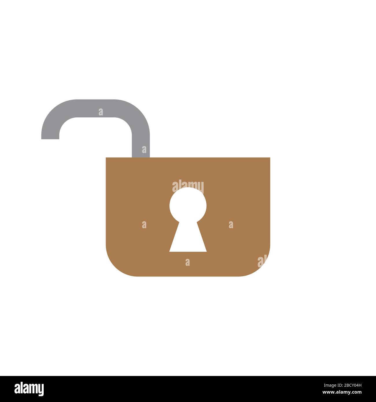 Open Padlock icon vector. Unlock flat line design sign Stock Vector ...