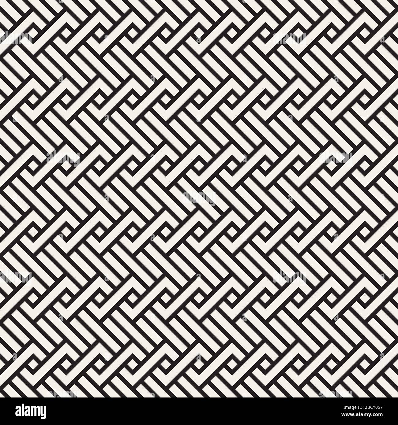 Vector seamless pattern. Decorative geometric interlaced lines design ...