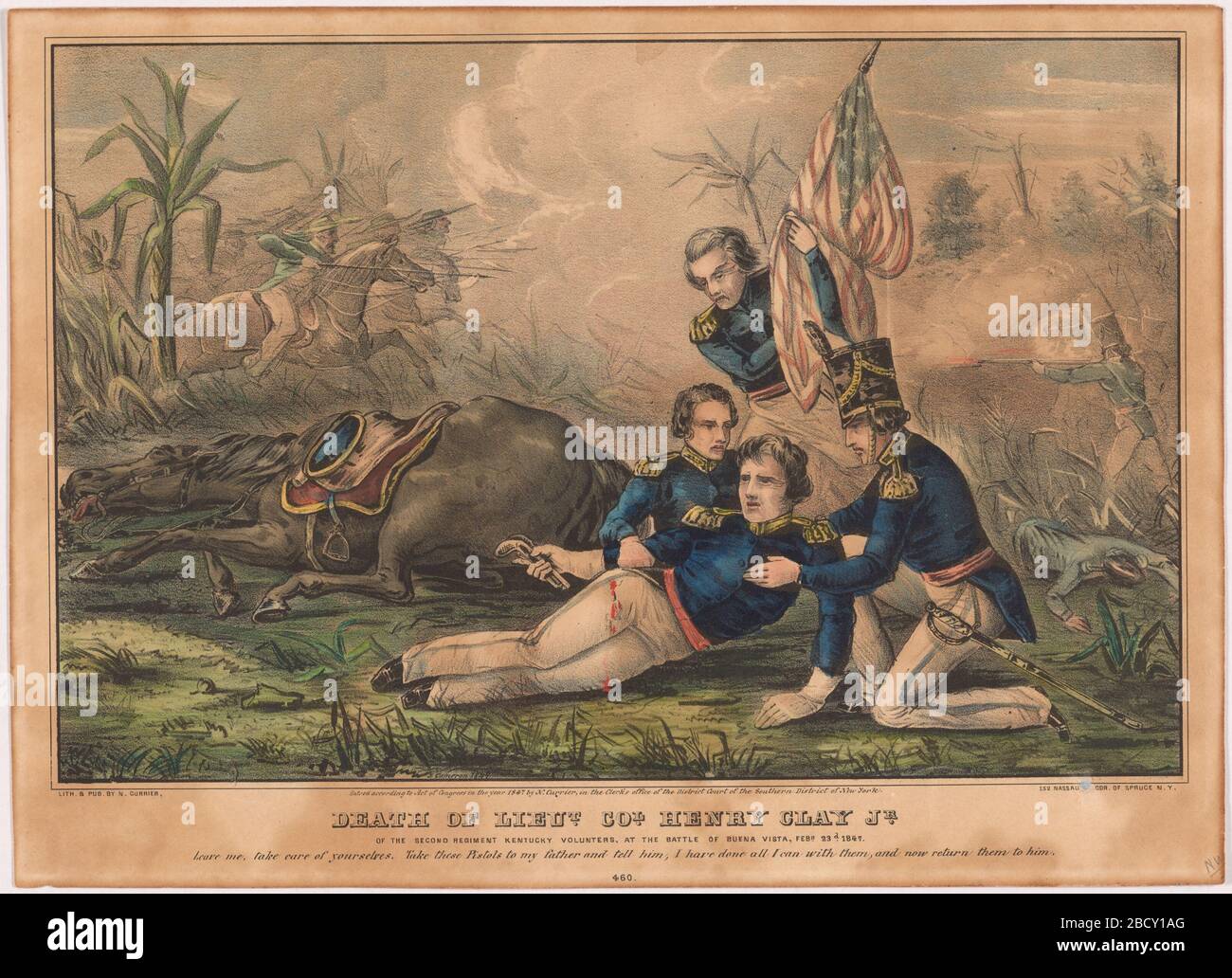 Death of Lieutenant Henry Clay Jr. S/NPG.89.222 Stock Photo - Alamy