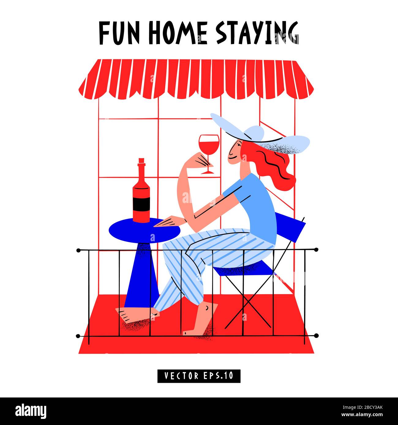 Pandemic isolation concept banner with quarantine. Vector illustration ...