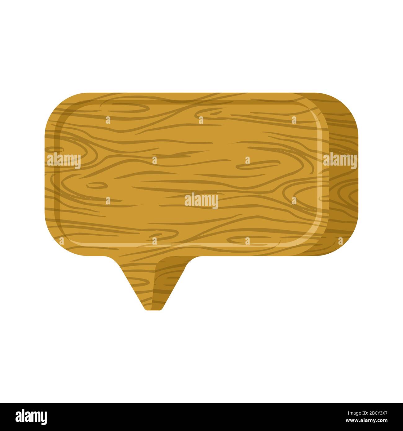 Wood bubble speech. Place for text. Vector Stock Vector Image & Art - Alamy