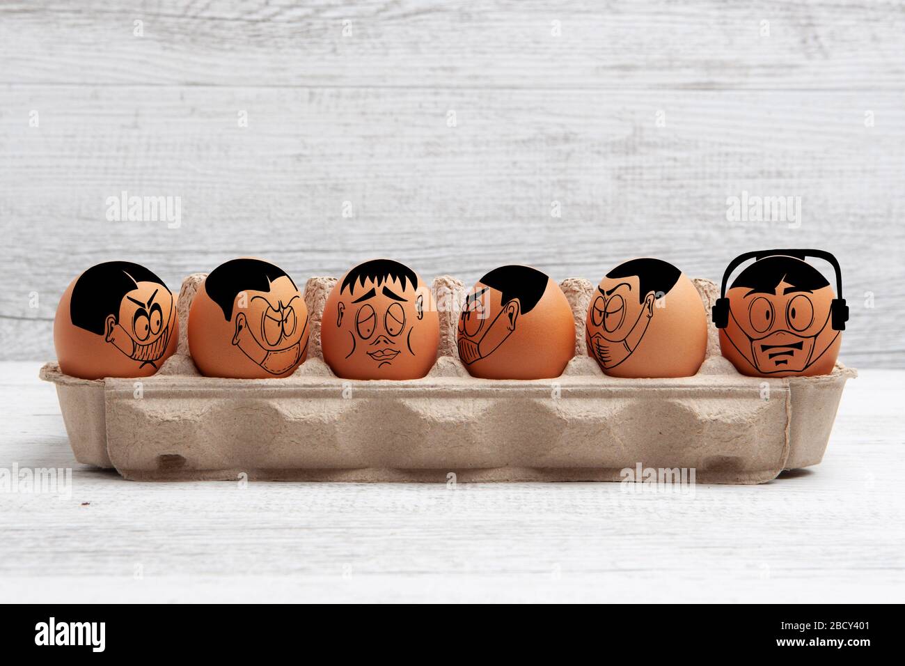 Self isolation and social distancing during Easter concept depicted ...