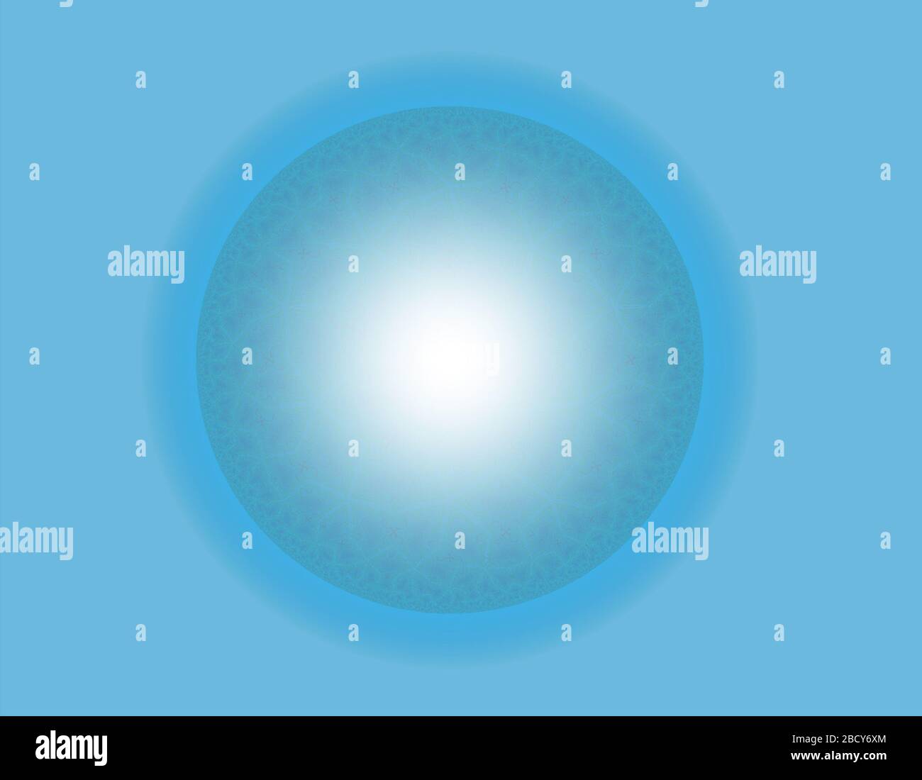 Abstract advertising, blue white sphere, gradient horizontal blurred ...