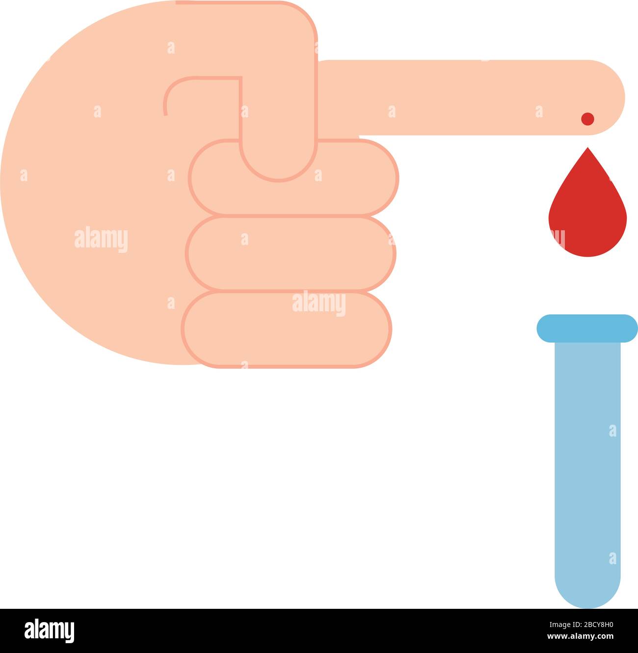 hand with drop of blood flat style Stock Vector Image & Art - Alamy