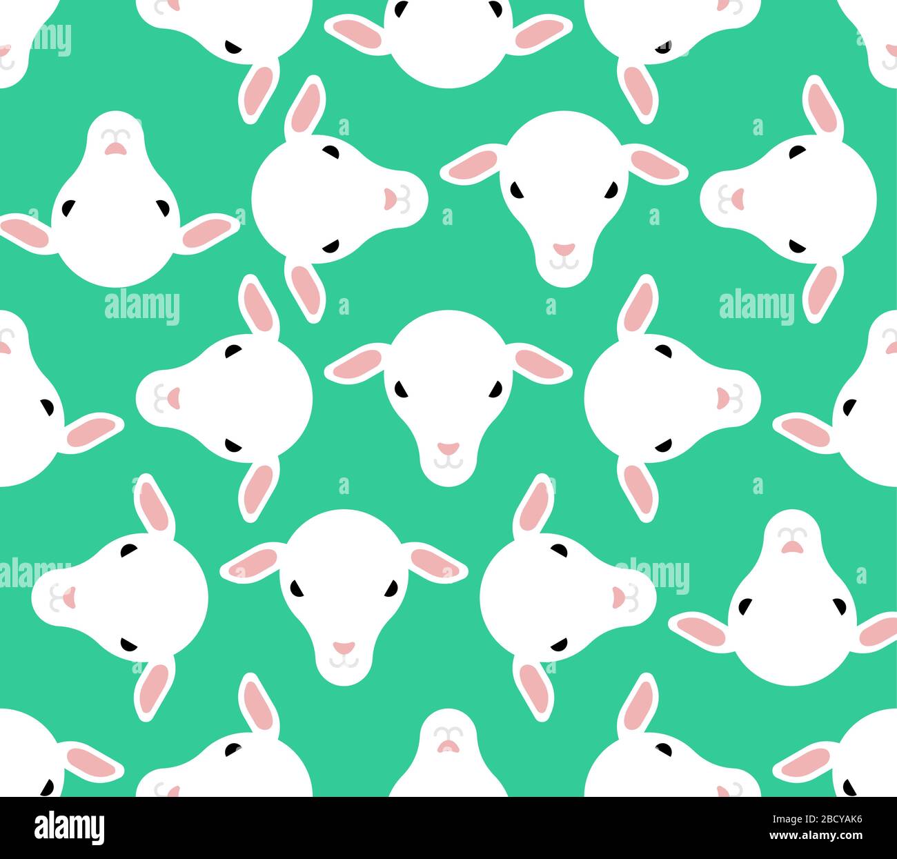 Sheep head pattern seamless. Lamb face background. vector texture Stock ...