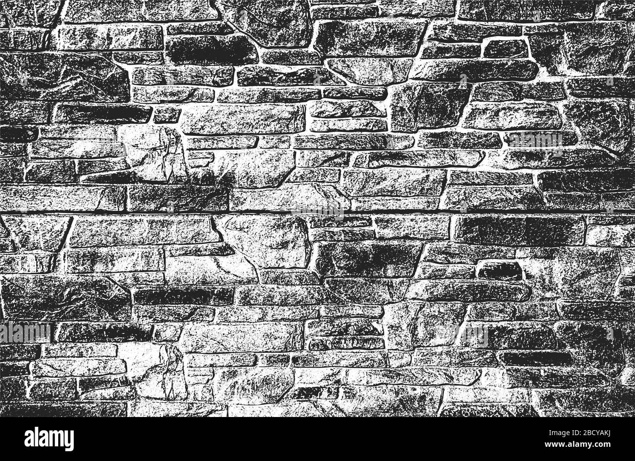Distress old brick wall texture. Black and white grunge background ...