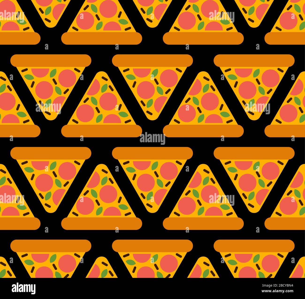 Pizza cartoon pattern seamless. Fast food background. vector texture ...