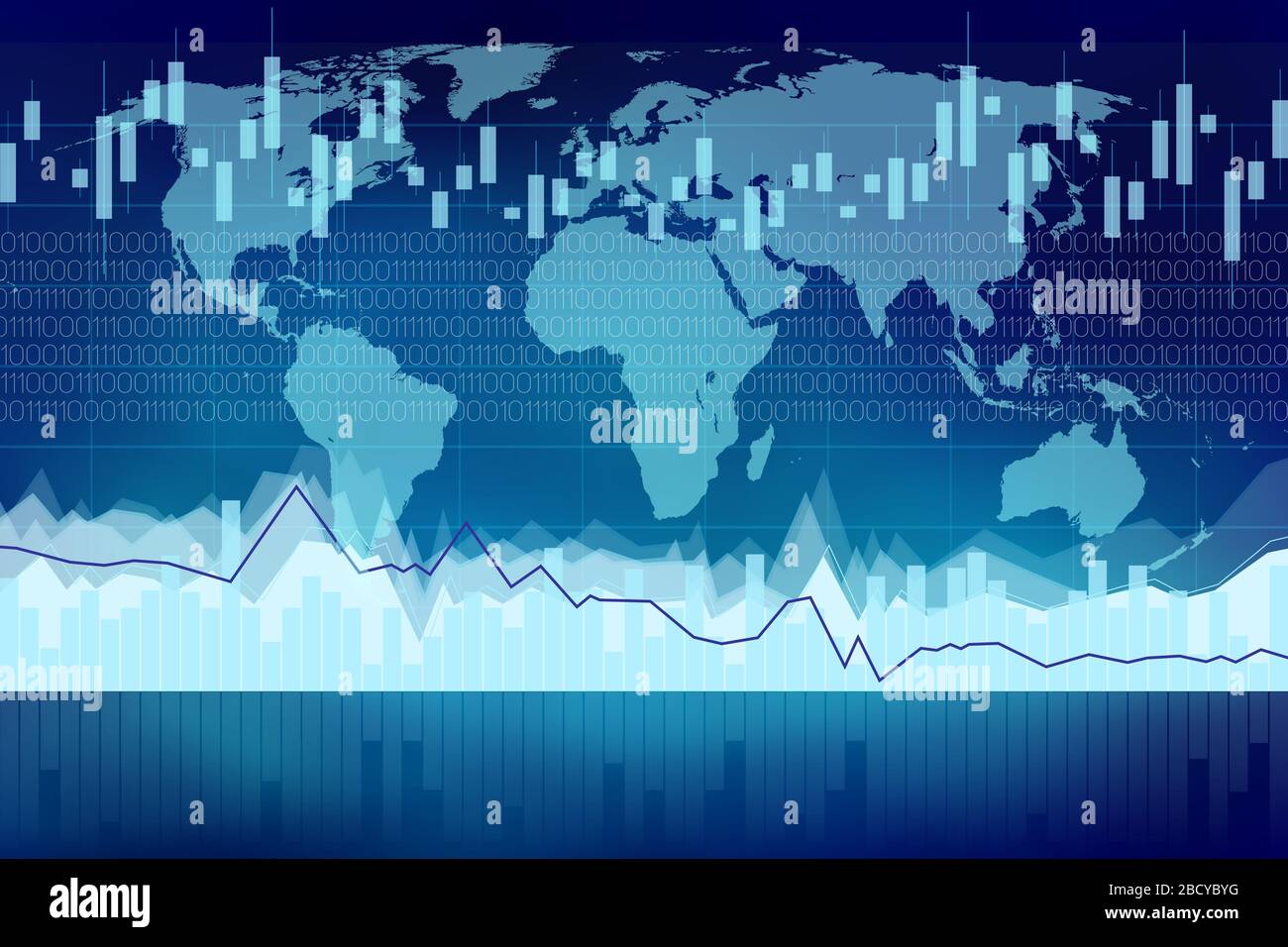 Global business chart Stock Photo - Alamy