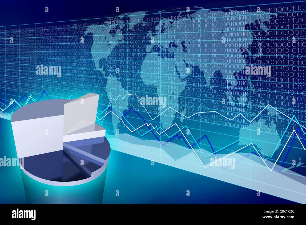 Global business chart Stock Photo - Alamy