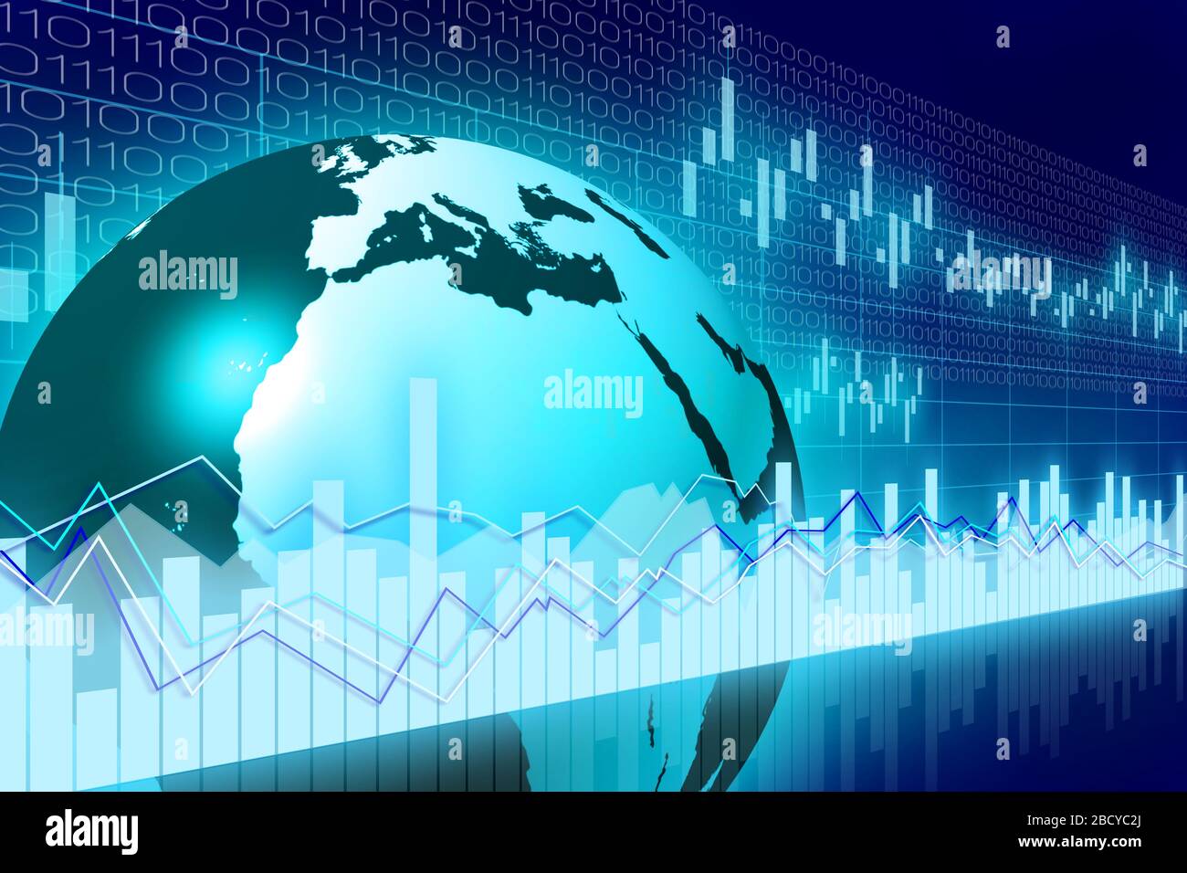 Global business chart Stock Photo - Alamy