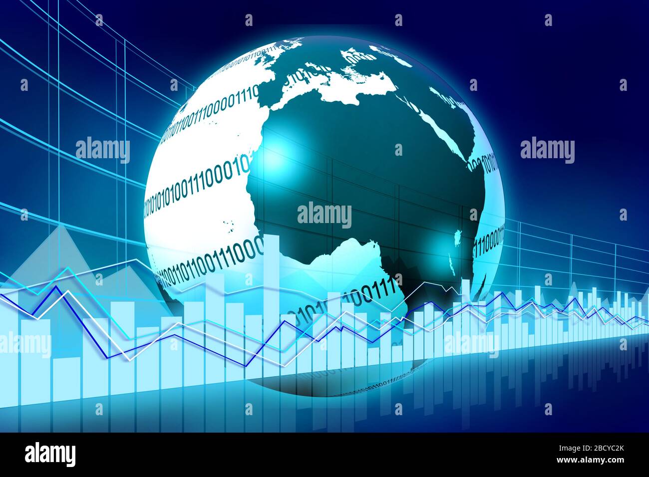 Global business chart Stock Photo - Alamy