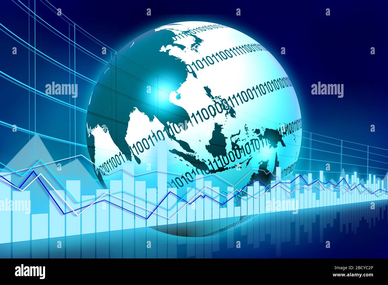 Global business chart Stock Photo - Alamy